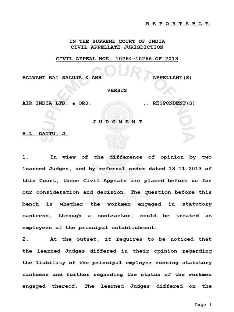 Balwant Rai Case | PDF | Employment | Precedent