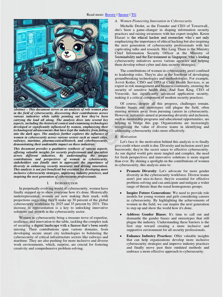 Inclusive Innovators From Smart Cities To Cyberbiosecurity. Women Clean Up The Forefront of The ...