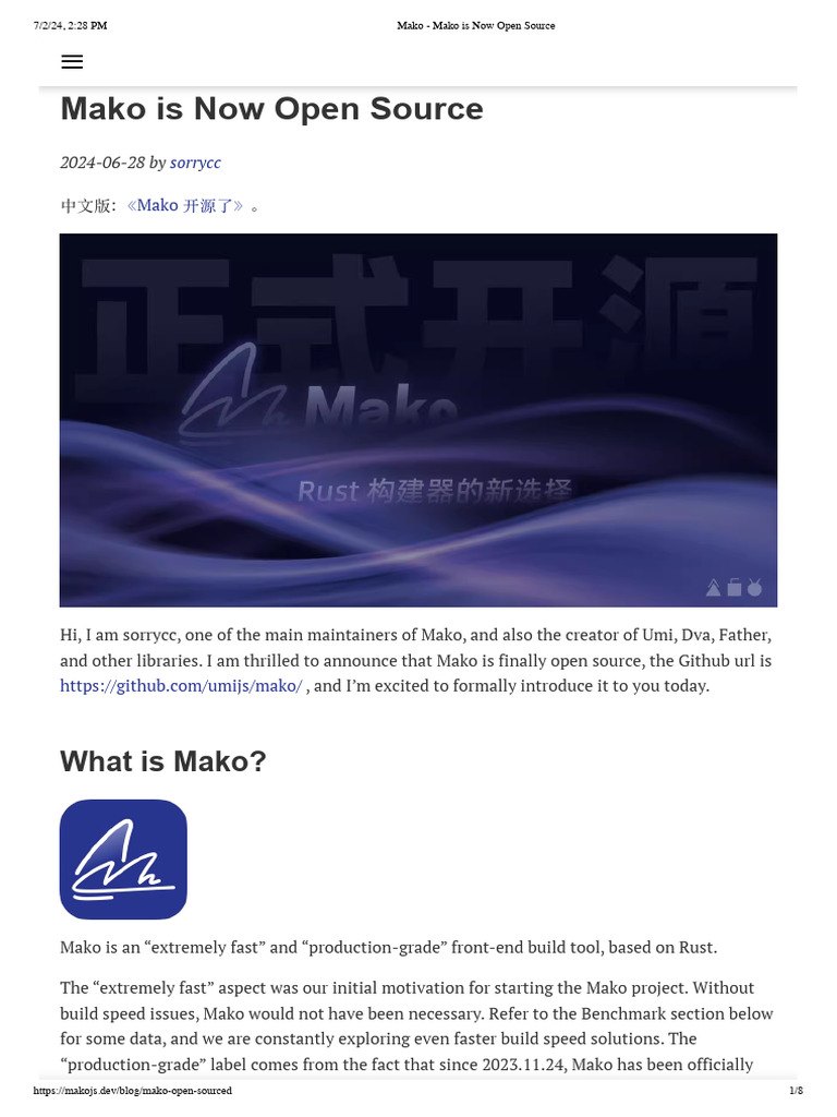 Mako - Mako Is Now Open Source | PDF | Information Technology | Software Development