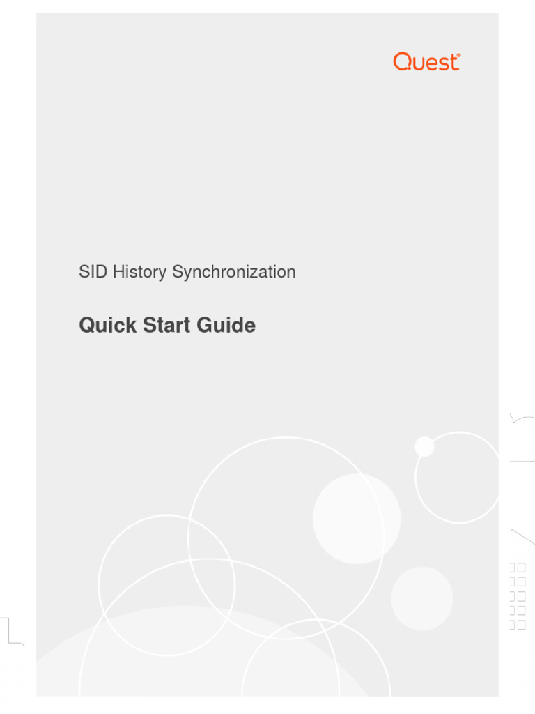 SID History Synchronization Quick Start Guide | PDF | Active Directory ...