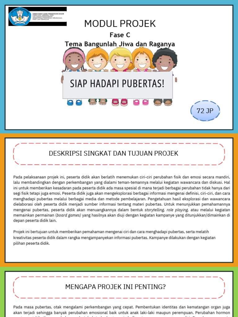 Modul Projek - Siap Hadapi Pubertas - Fase C PDF | PDF | Pengembangan Diri