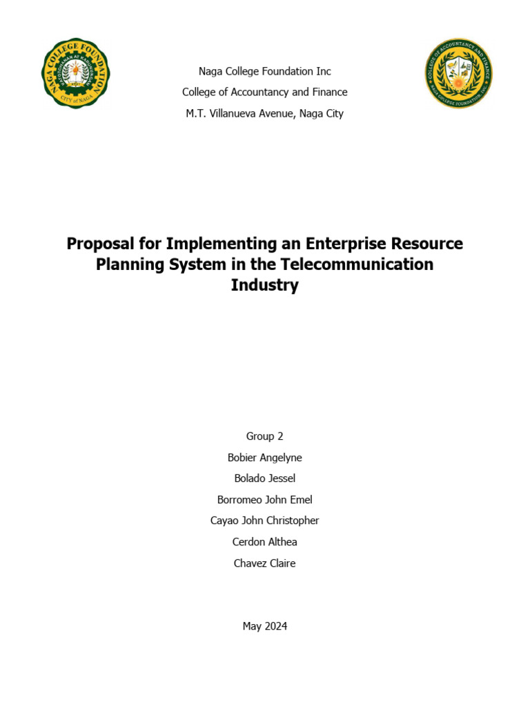 Group 2 Telecommunication Proposal | PDF | Enterprise Resource Planning ...