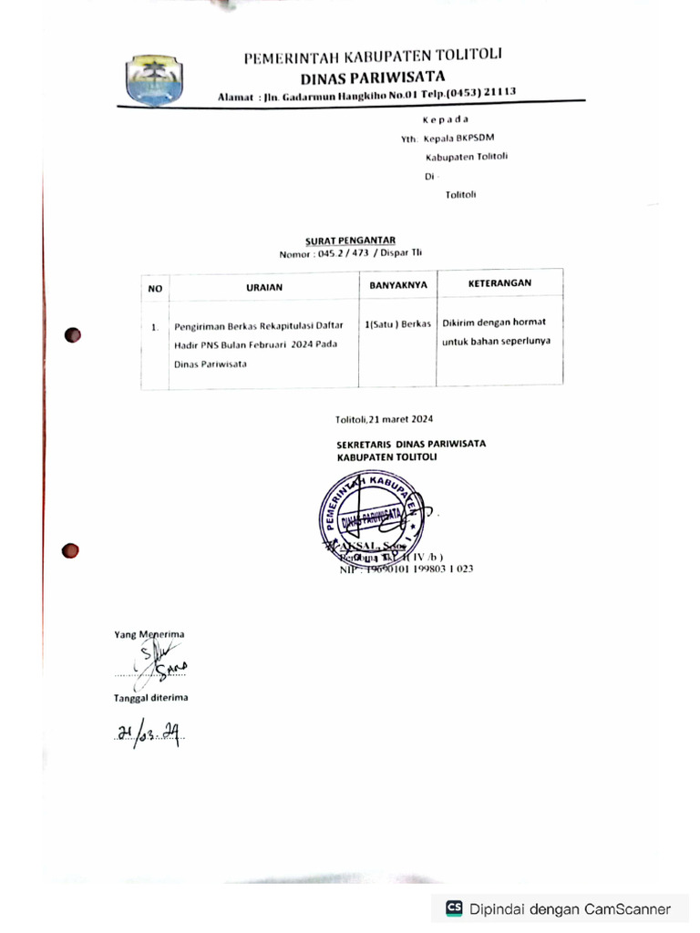 laporan surat keluar ibu Ena 2 | PDF