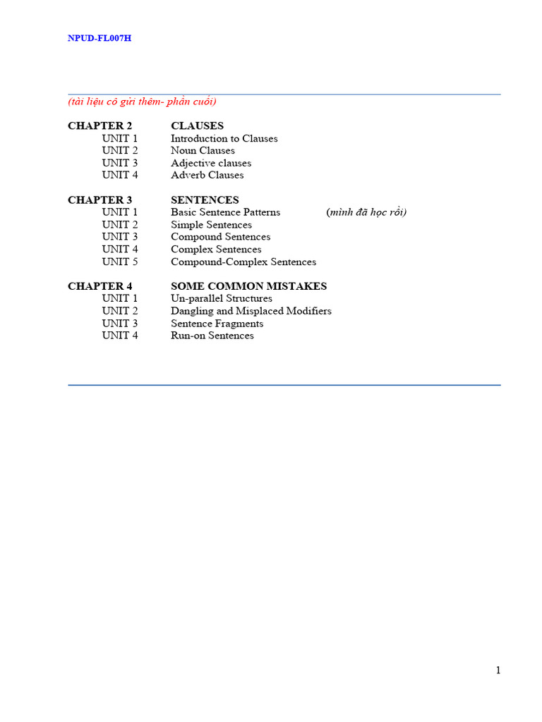 Npud Chapters 2 4 | PDF | Clause | Adjective