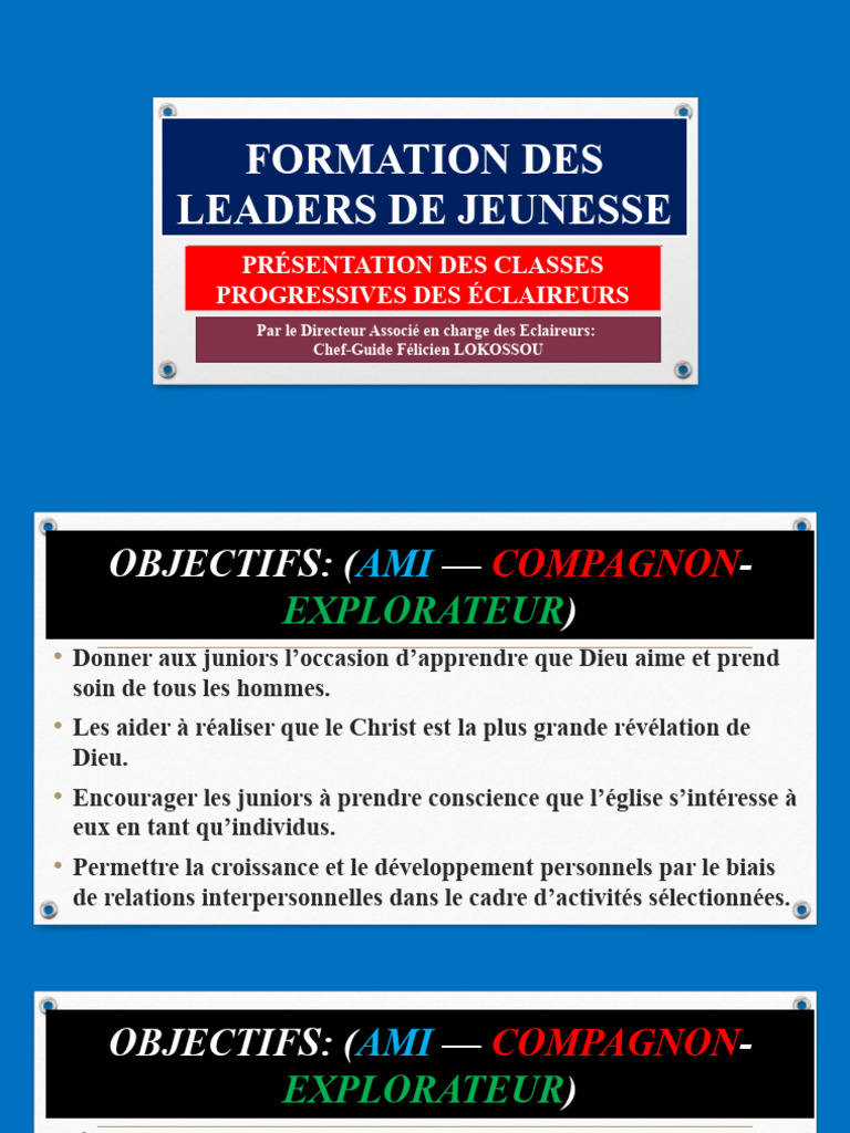 Formation Des Leaders de Jeunesse-Eclaireurs | PDF | Jésus