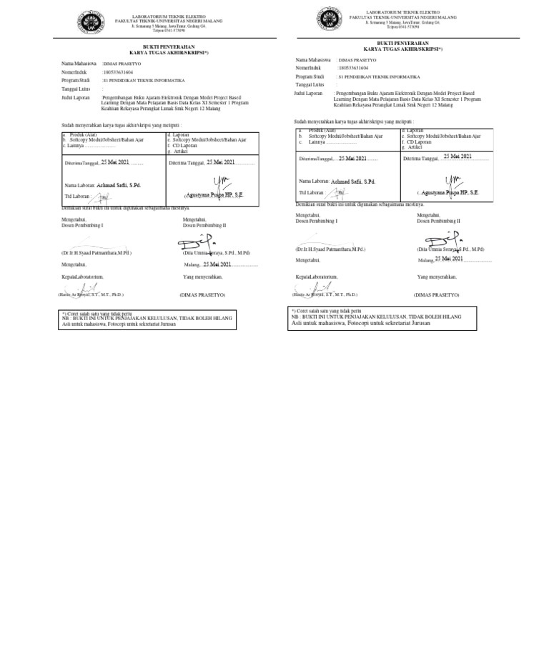 Template Berkas Penyerahan Karya Skripsi-TA - DIMAS PRASETYO-24 | PDF
