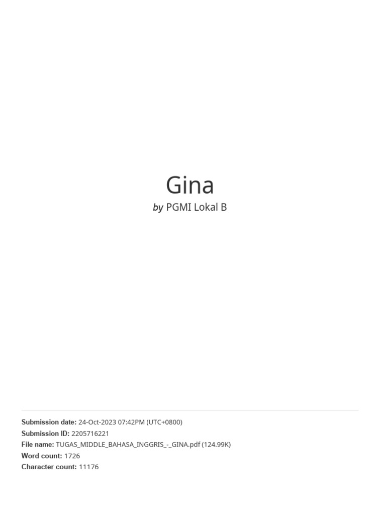 Gina | PDF