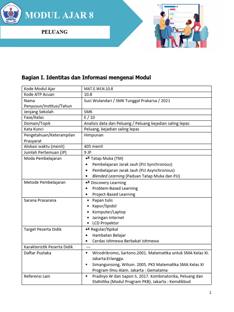 Modul Ajar MTK8 X | PDF