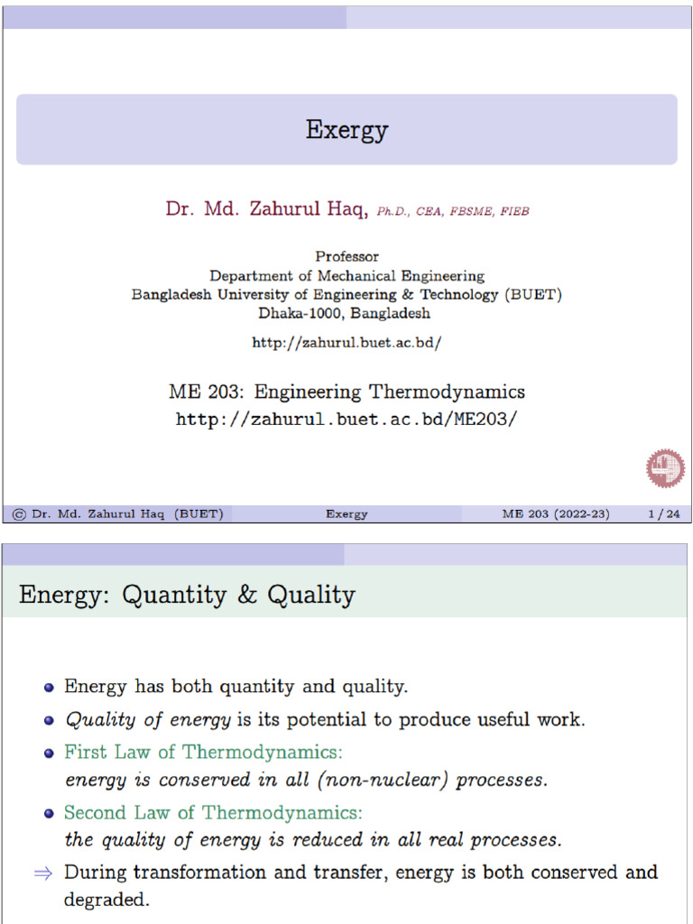 Exergy Updated Slide | PDF