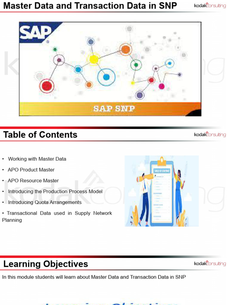 SAP SCM - Module 12 - Master Data and Transaction Data in SNP | PDF | Product (Business) | Customer