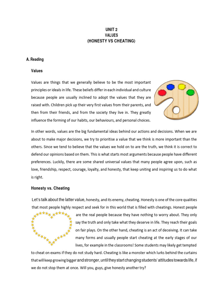 unit 2 reading and vocabulary (exercise 1 and 2) | PDF | Truth | Adjective