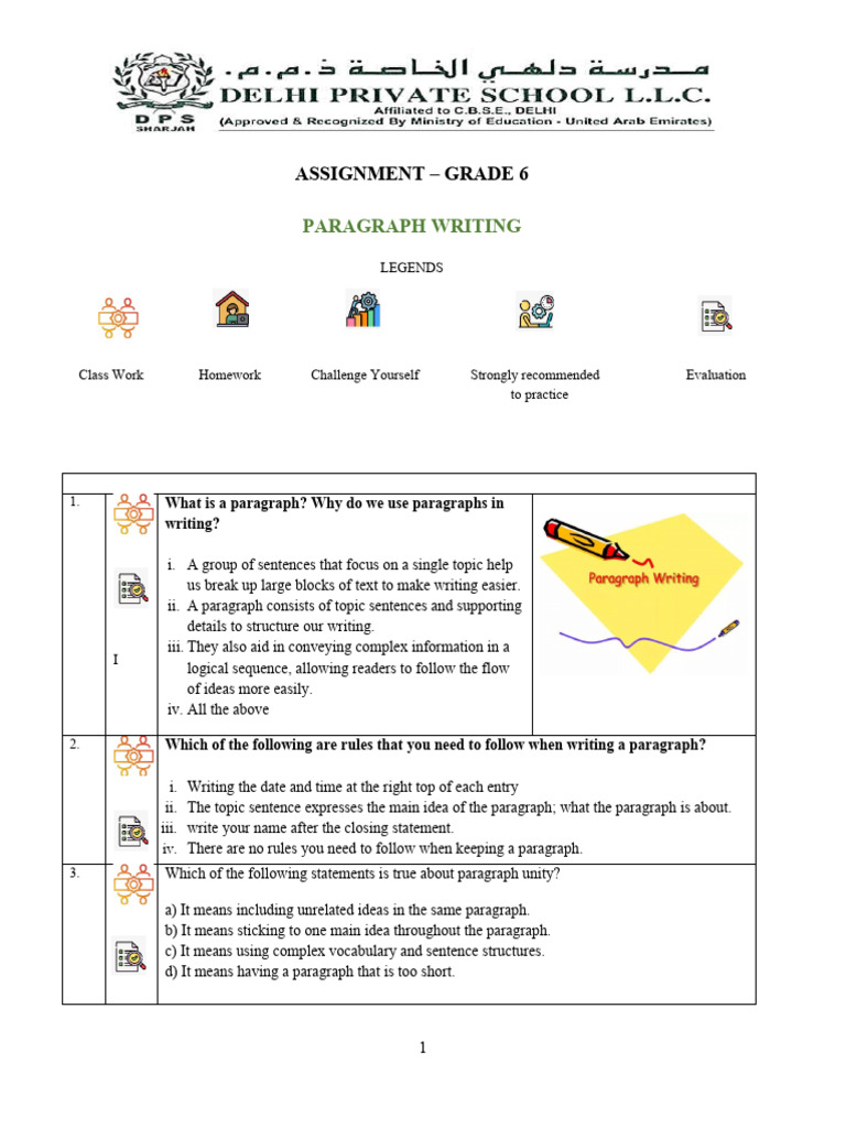 Grade Vi - Resource | PDF | Paragraph | Human Communication