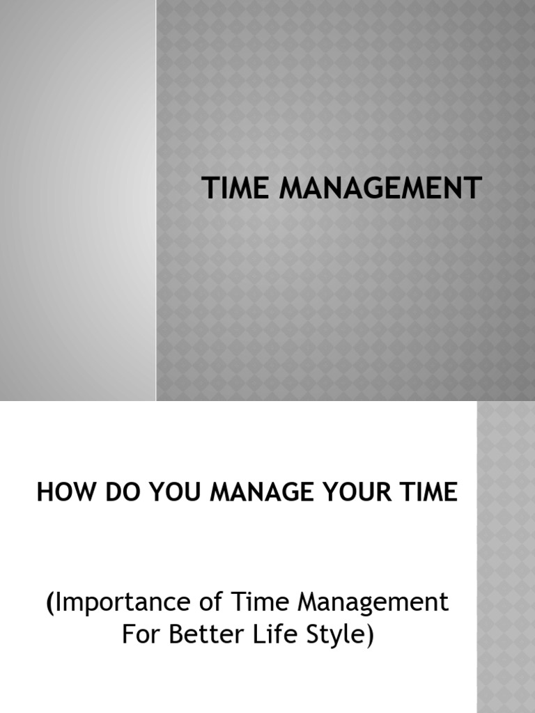 Topic 14time Management | PDF | Wellness