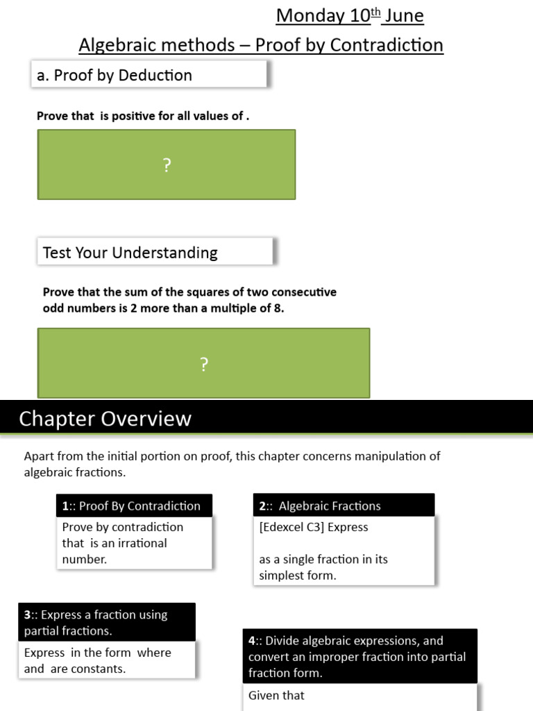 Proof by Contradiction | PDF | Numbers | Mathematical Proof