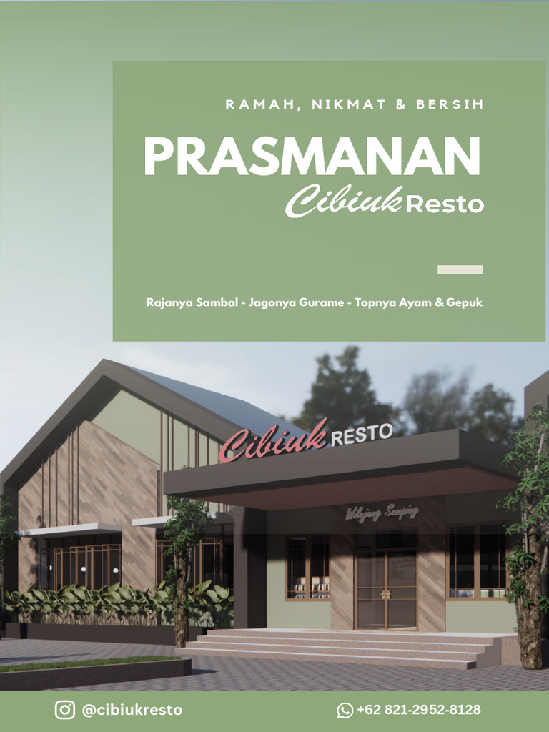 Cibiuk Resto Cileungsi Prasmanan Menu | PDF