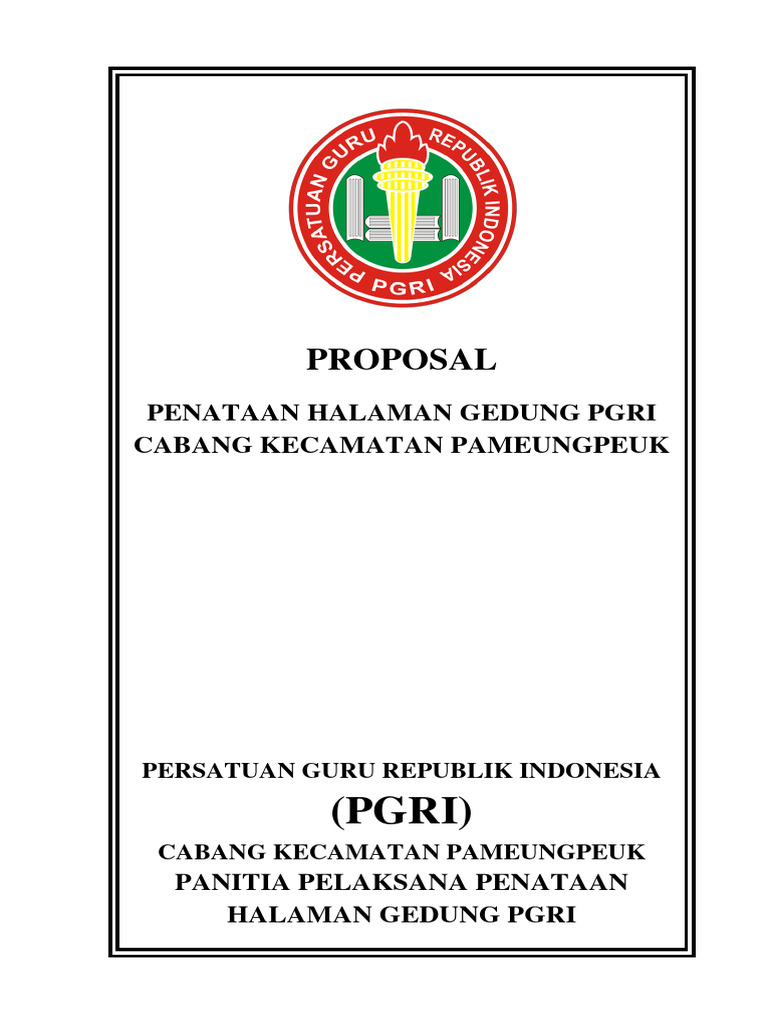 Proposal Penataan Halaman PGRI | PDF | Ilmu Sosial