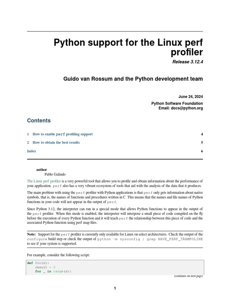 Howto Perf Profiling | Download Free PDF | Python (Programming Language) | Source Code