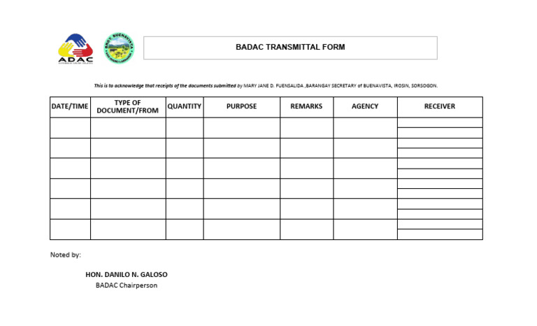 Badac Transmital | PDF