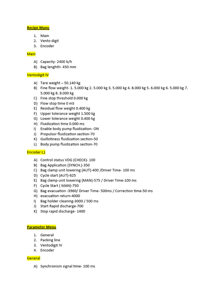 Packer 1 Parameter | PDF | Electrical Engineering