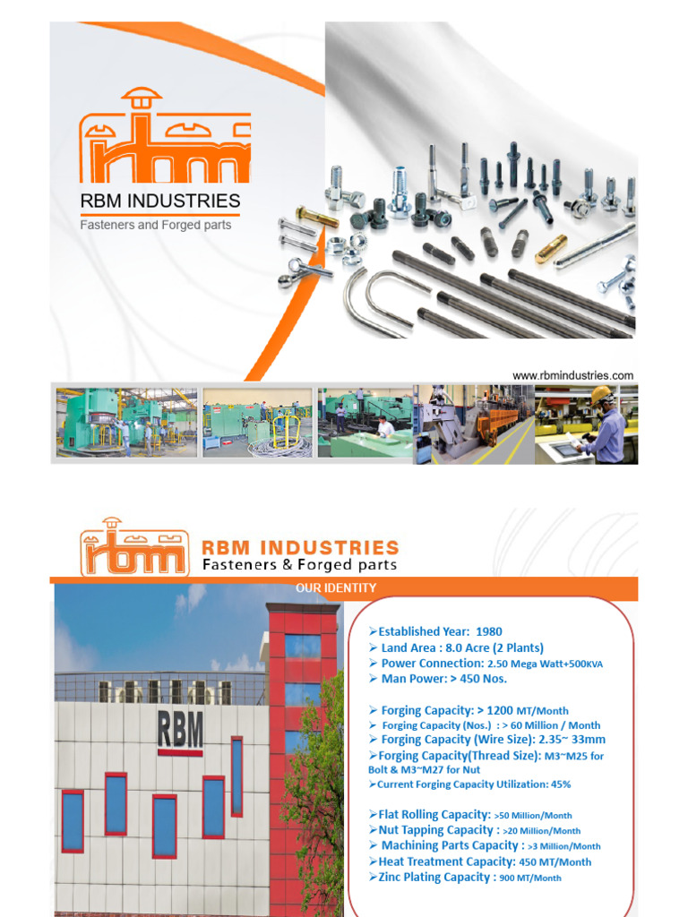 RBM Industries | PDF | Screw | Forging