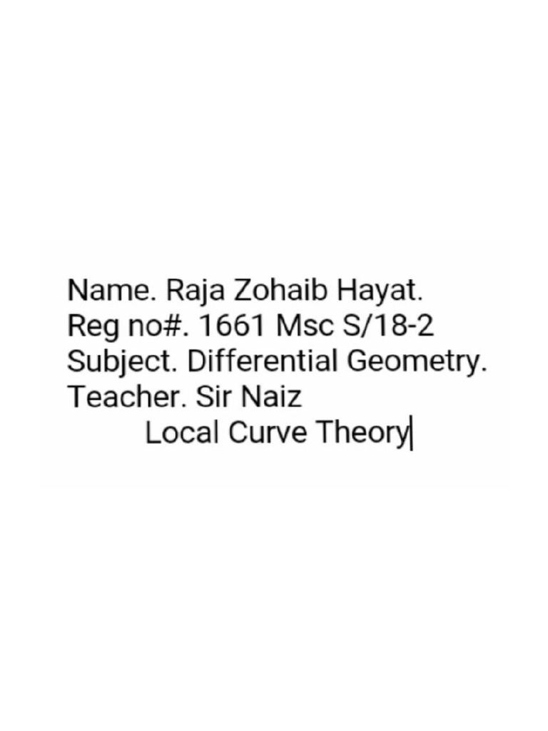Differential Geometry | PDF