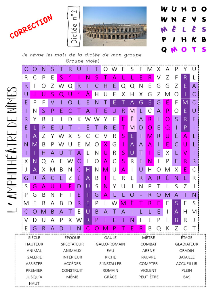 Correction Mots Mêlés Du Livret 1 Pdf