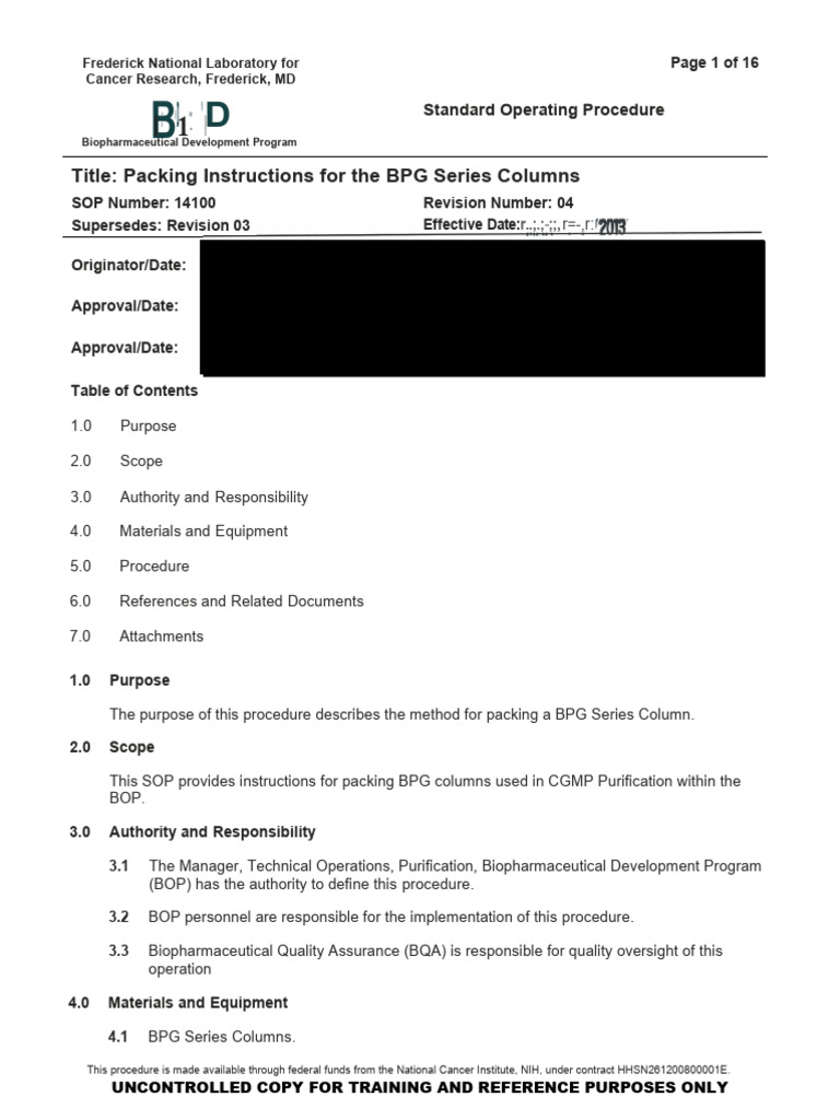 Packing Instructions For The BPG Series Columns | PDF | Valve ...