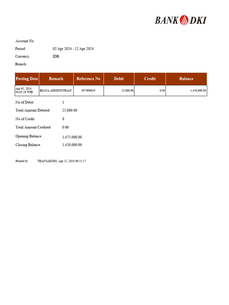 Account Statement: Apr 2024 Transactions | PDF | Finance & Money Management