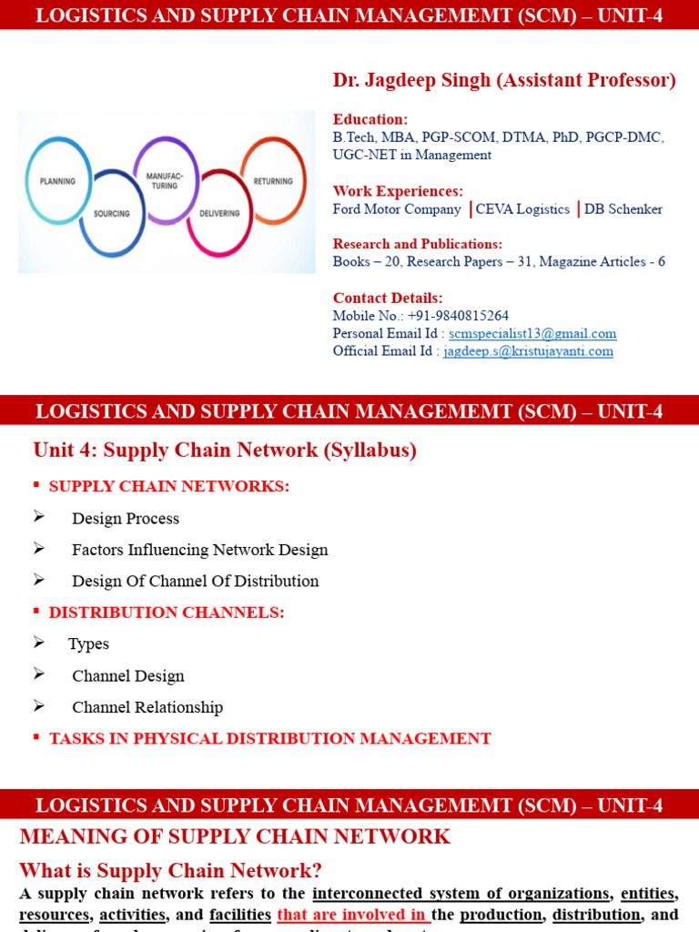 Unit-4 Supply Chain Network | PDF | Supply Chain | Logistics