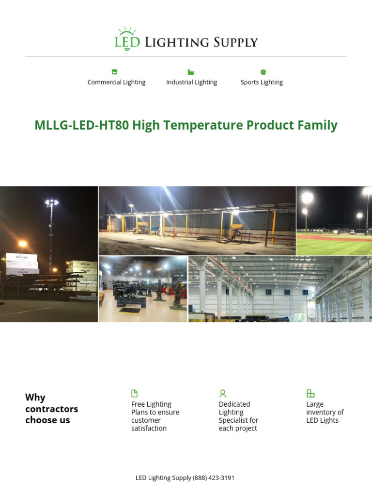 High-Temperature LED Lighting Fixtures | PDF | Lighting | Temperature