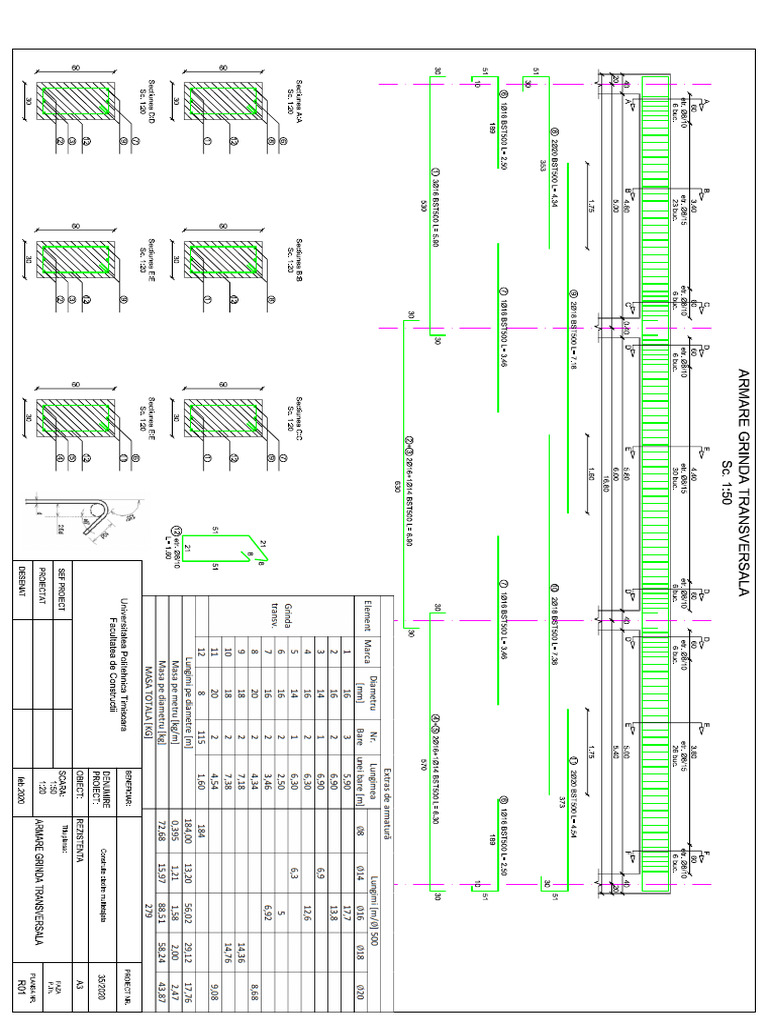 Armare Grinza Transversala R01 | PDF