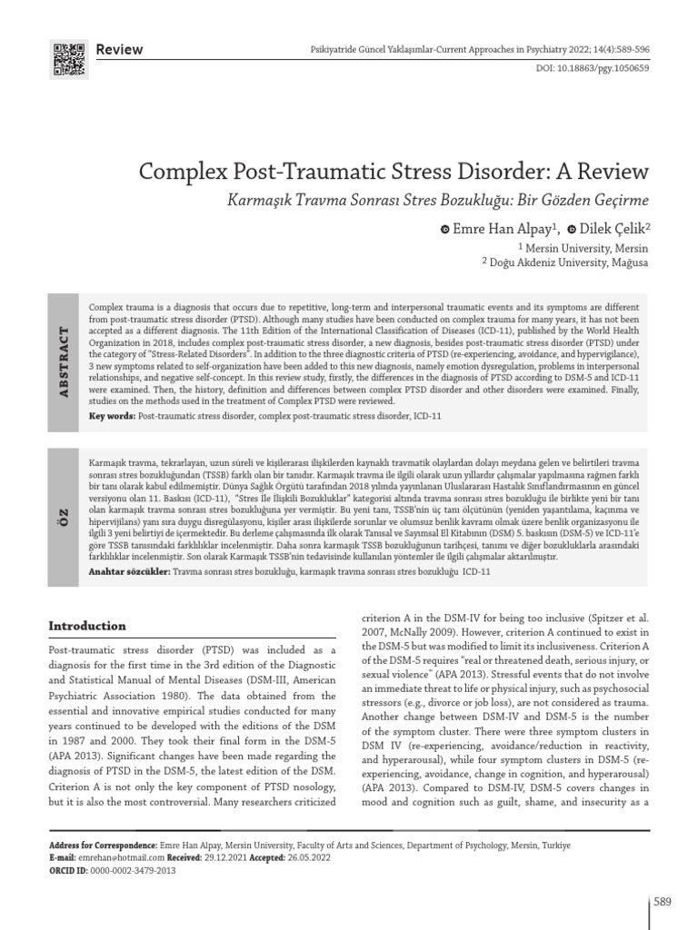 Complex_Post-Traumatic_Stress_ | Download Free PDF | Complex Post Traumatic Stress Disorder ...