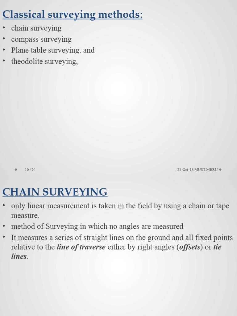 Overview of Classical Surveying Methods | PDF | Surveying | Compass