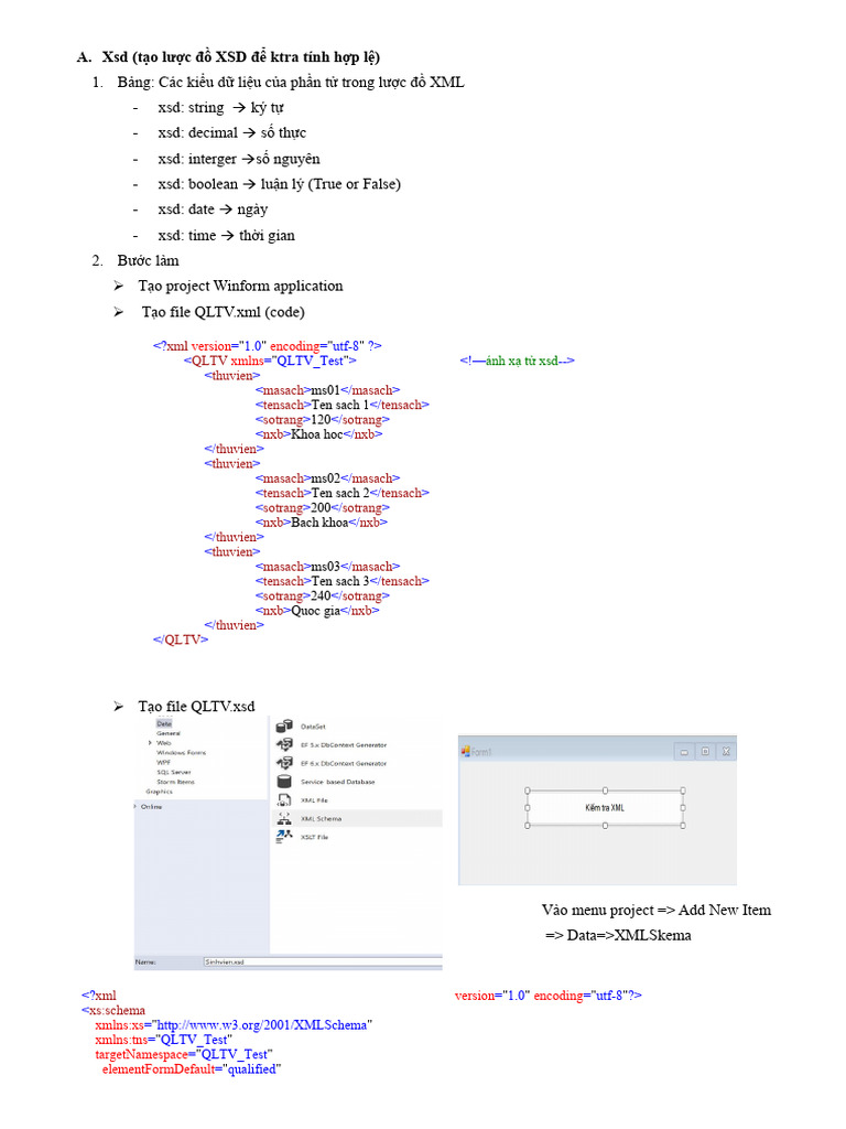 sd tài liệu ktra | PDF | Xml | Xml Schema