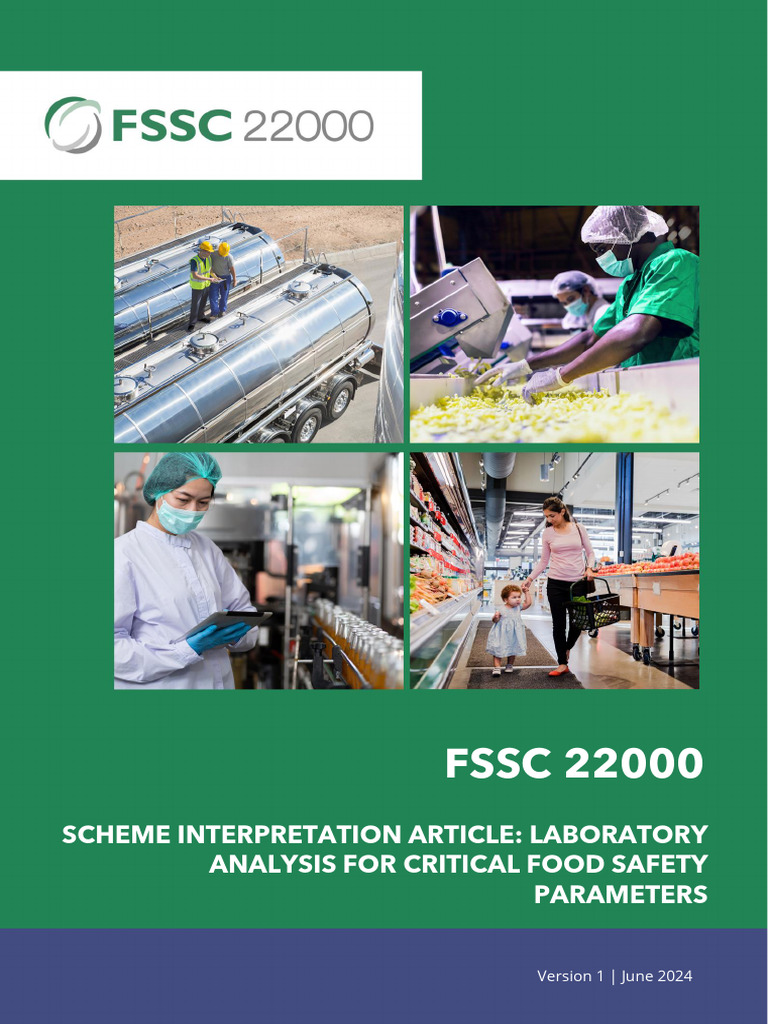 Laboratory Analysis For Critical Food Safety Parameters | PDF ...