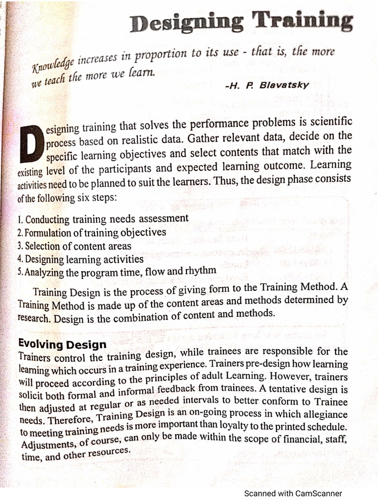 Training Designing and Lesson Plan | PDF