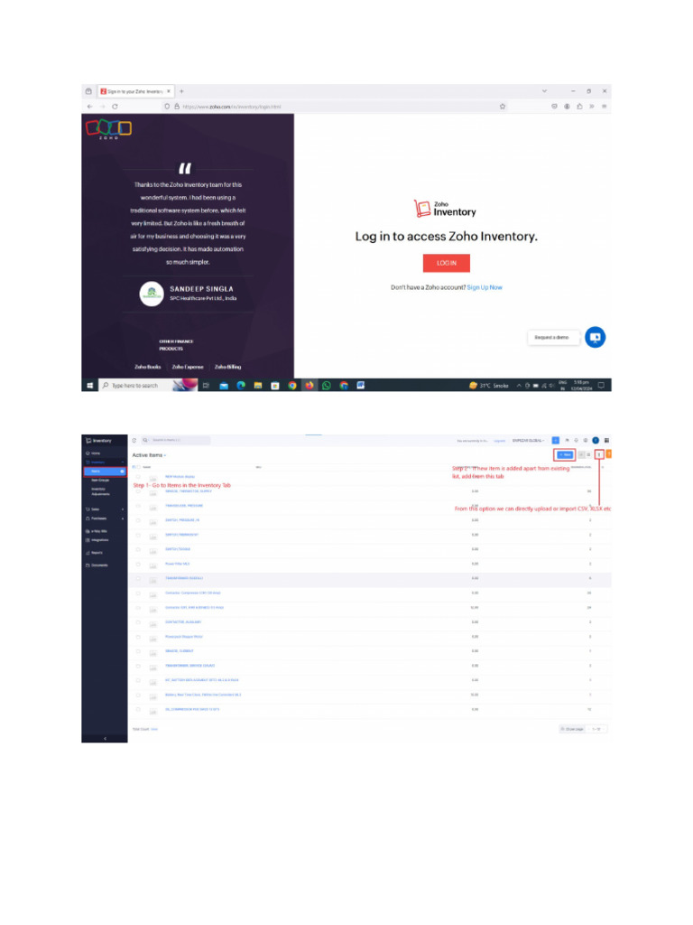 ZOHO Inventory | PDF