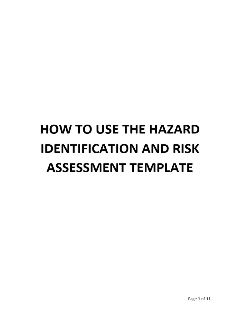 Risk Assessment Template | PDF | Risk | Occupational Safety And Health