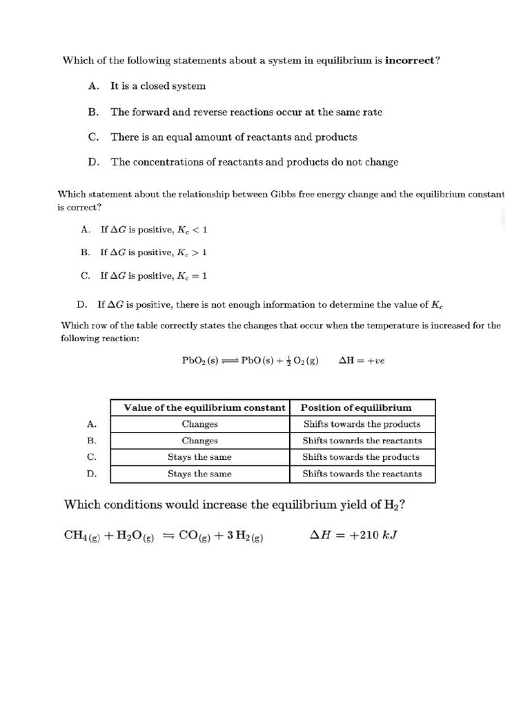 HL1 Chemistry Exam Practice | PDF HL1 Chemistry Exam Practice | PDF