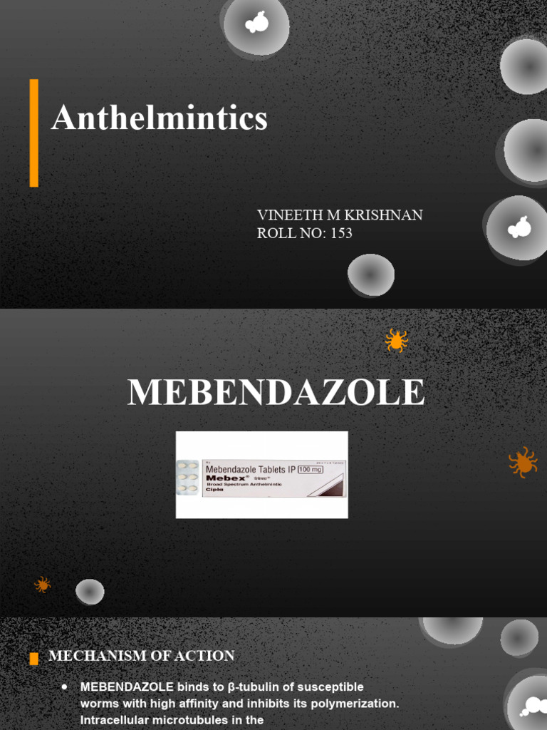 Anthelmintics Vineeth | PDF | Acetylcholine | Clinical Medicine