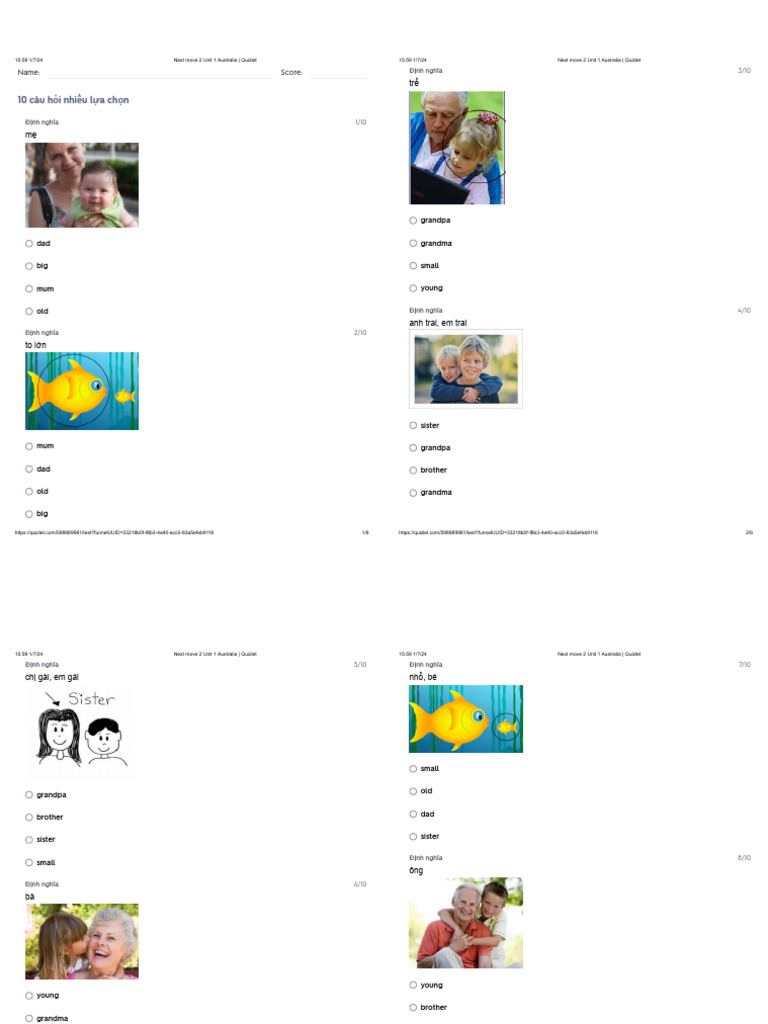 Next Move 2 Unit 1 Australia - Test 1 | PDF