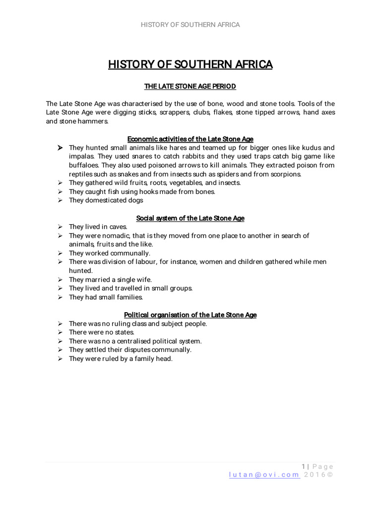 History of Southern Africa (2) - 1 025311-1 | PDF