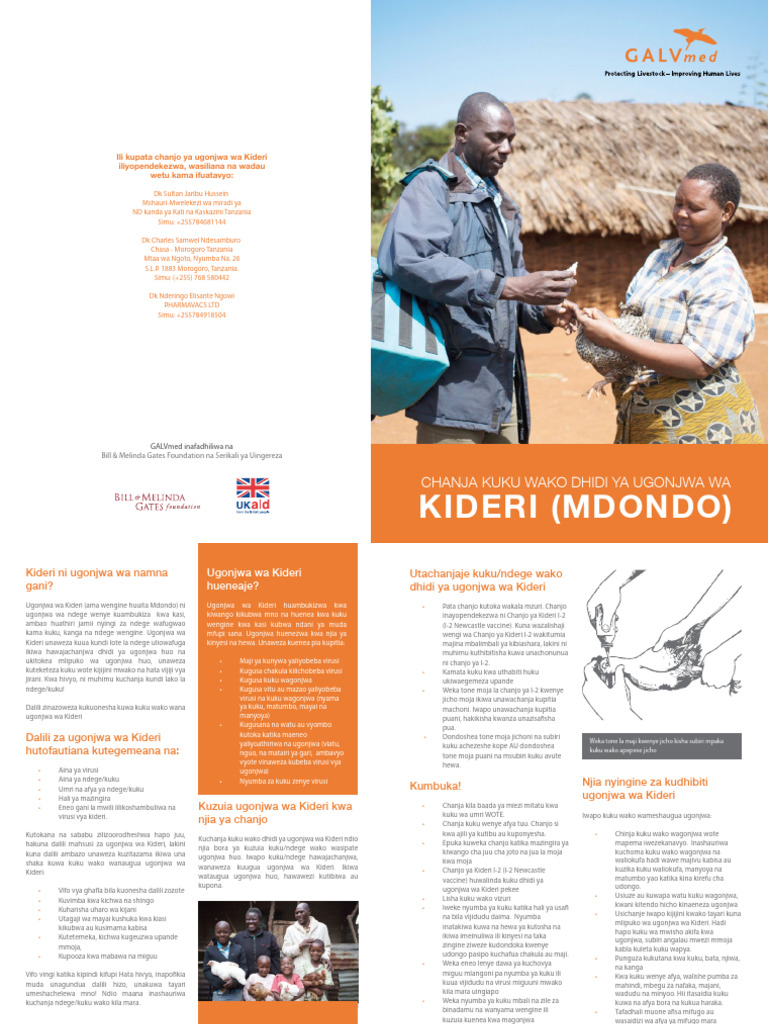 Chanja Kuku Wako Dhidi Ya Ugonjwa Wa Kideri Mdondo Brochure | PDF