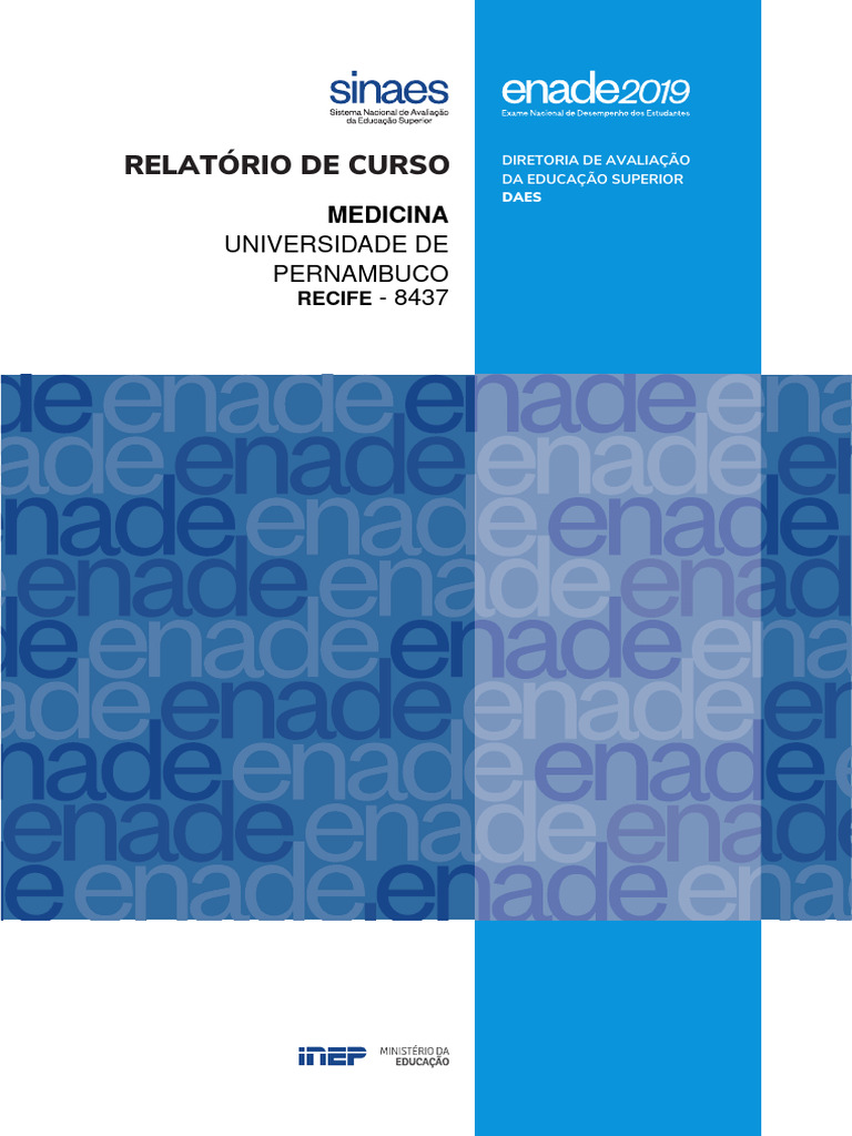 Relatorio de Curso ENADE 2019 - Medicina Recife | PDF