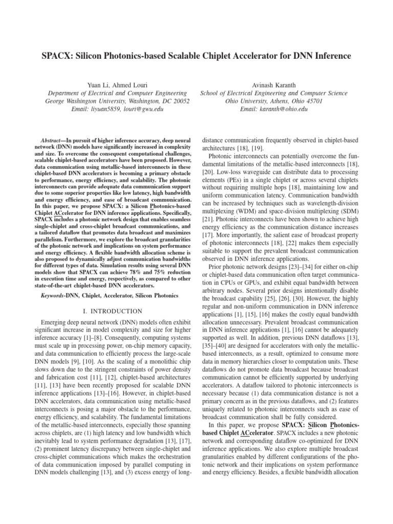 Hpca 2022 | PDF | Deep Learning | Photonics