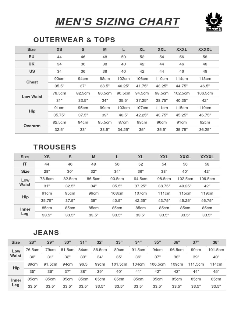 Eng Belstaff Size Man PDF Fashion Clothing