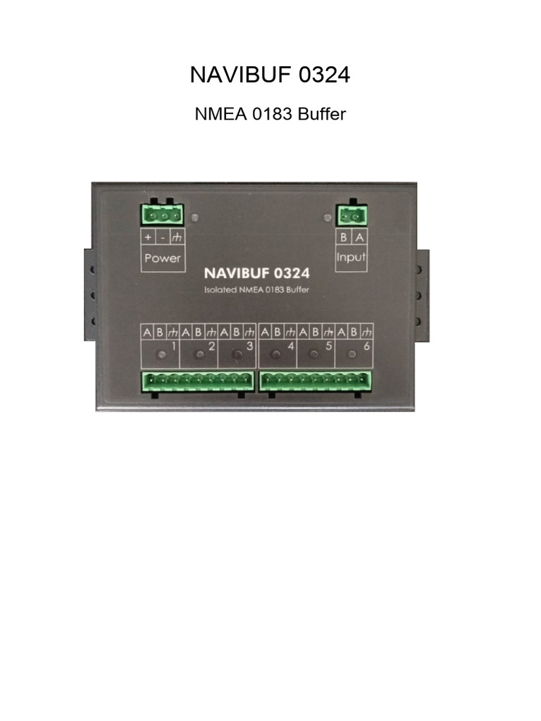 NMEA Buffer Datasheet | PDF | Power Supply | Electrical Connector