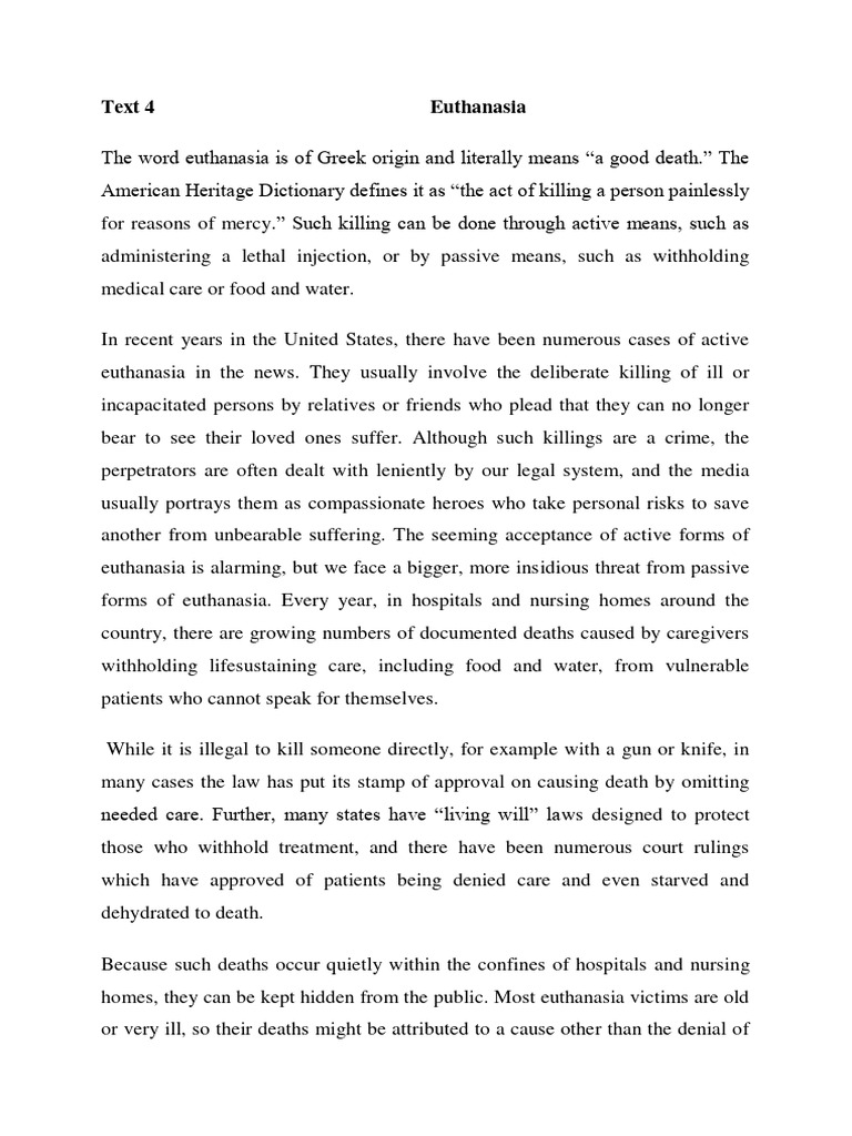Text 4 Euthanasia - Compressed | PDF | Health Care | Justice