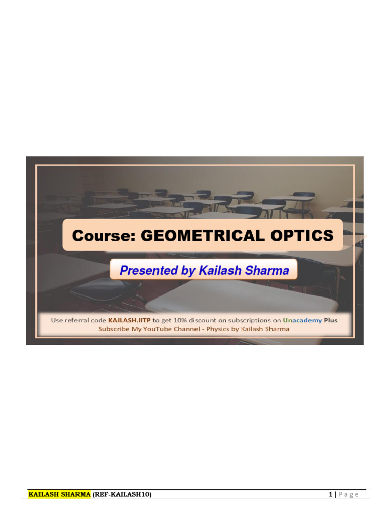 Optics Quiz for Physics Students | PDF | Mirror | Refraction