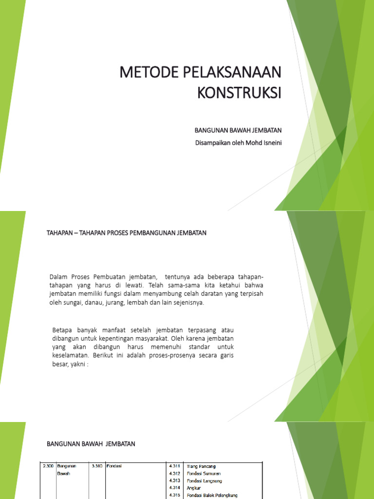 Metode Pelaksanaan Jembatan - Bangunan Bawah | PDF | Teknologi & Rekayasa